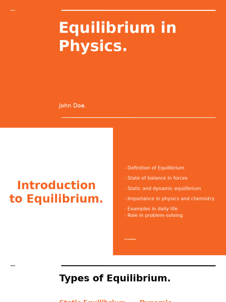 Equilibrium 1737852443446 | PDF | Chemical Equilibrium | Force