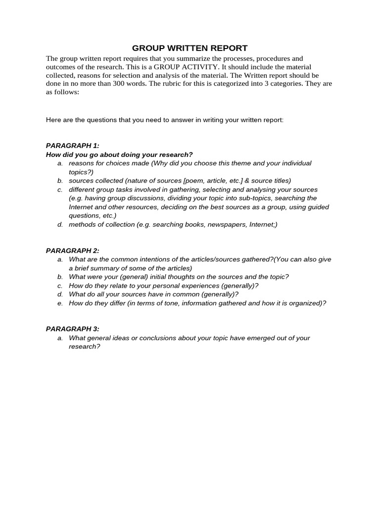 SBA - Group Written Report | PDF