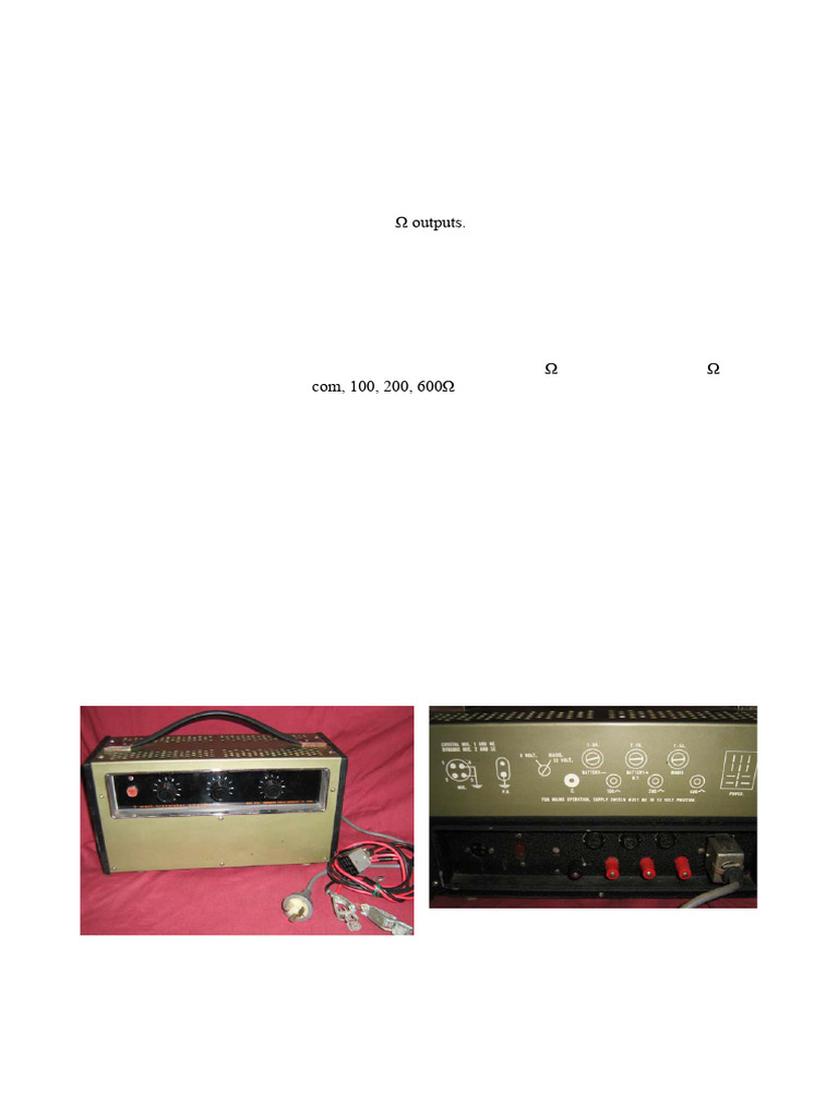 Awa Amplifier Type Pa746 | PDF | Electrical Connector | Amplifier