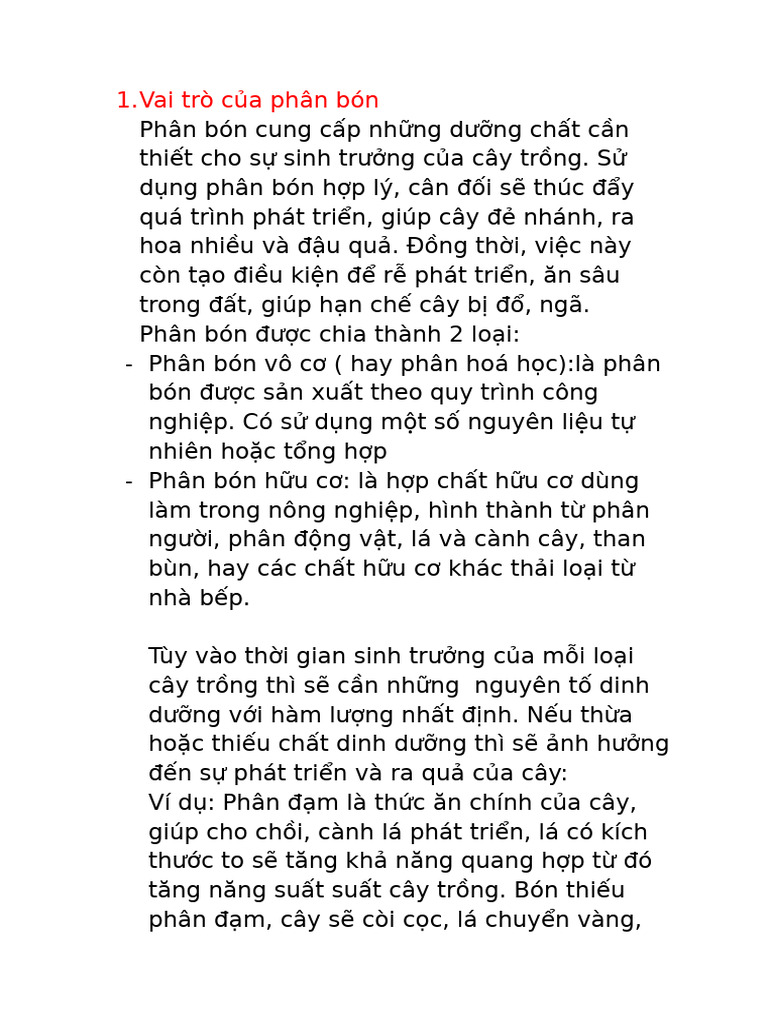 Phân Bón | PDF