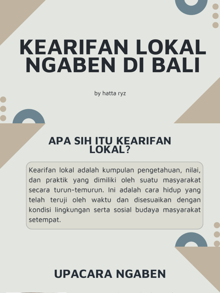 Kearifan Lokal Upacara Ngaben Di Bali - 20250122 - 213559 - 0000 | PDF