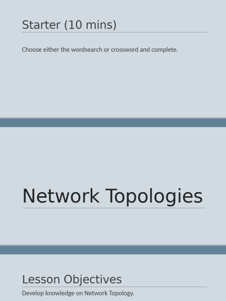 Lesson 7 - Network Topologies PowerPoint | PDF | Network Topology ...