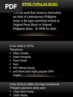 Original Filipino Music: Evolution Timeline | PDF