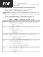Character Analysis Guide | PDF