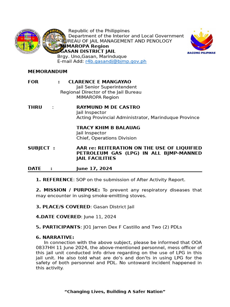 AAR RE Use of LPG | PDF