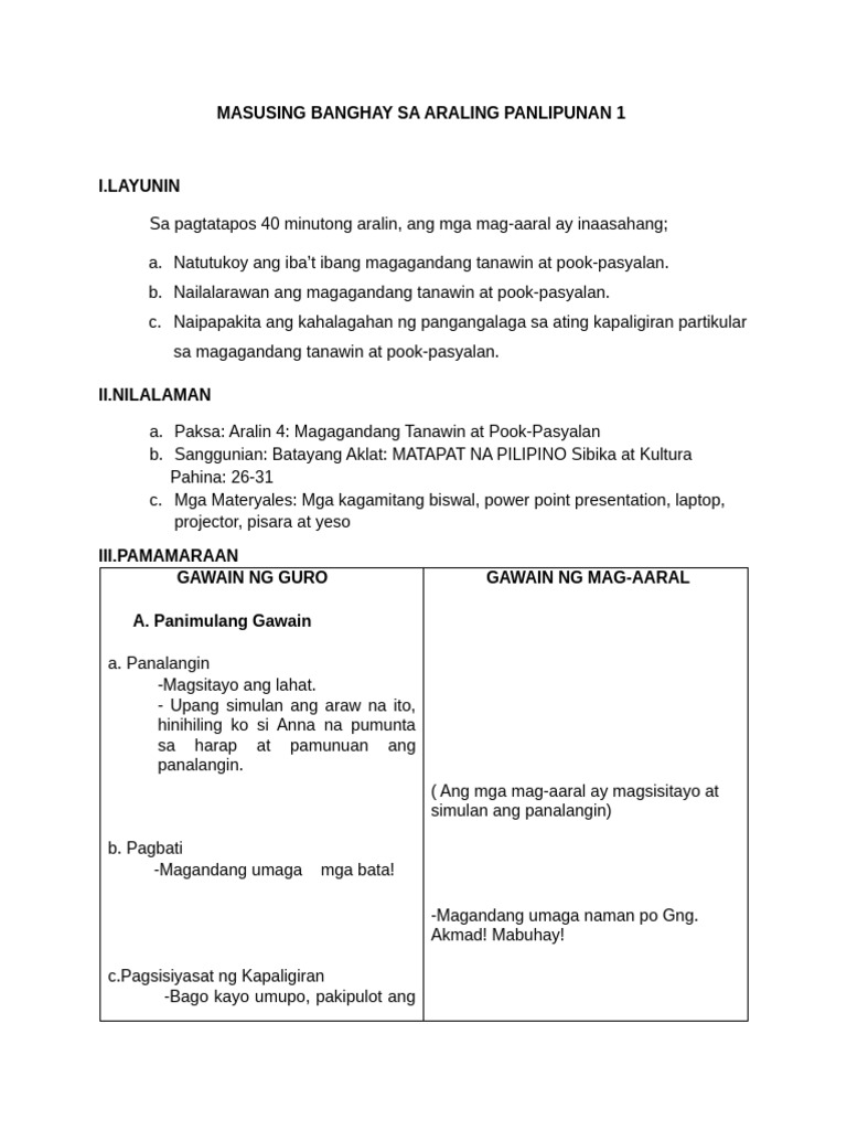Lesson Plan - Ap | PDF