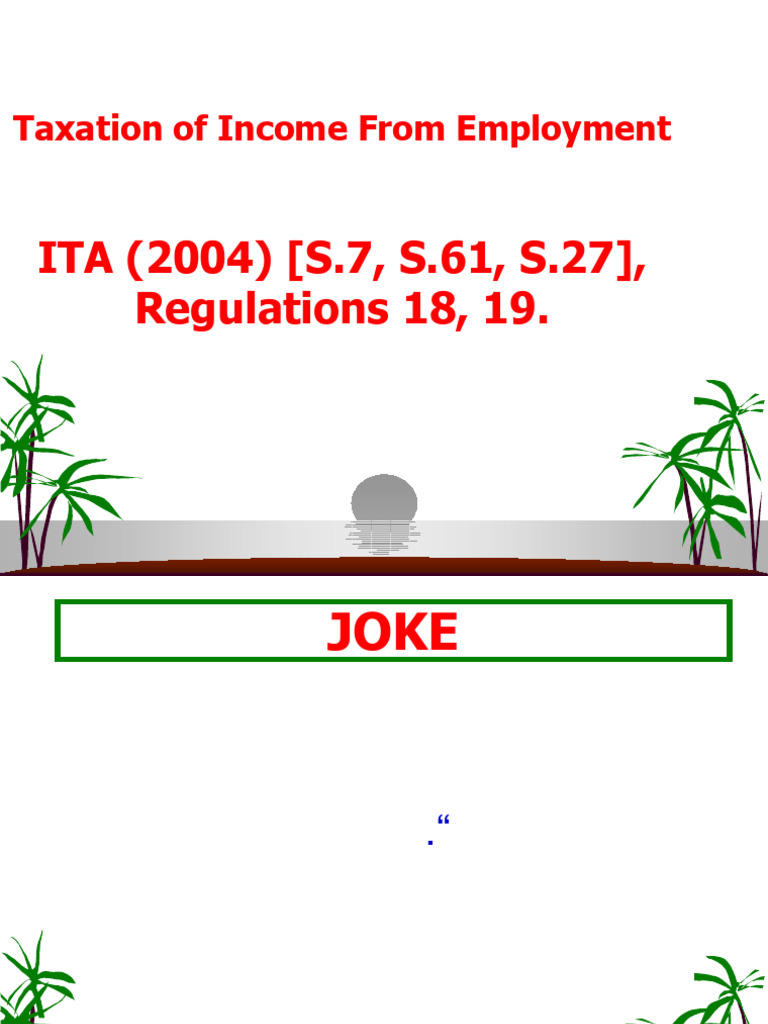 Employment Income Taxation Guide | PDF | Employment | Taxes