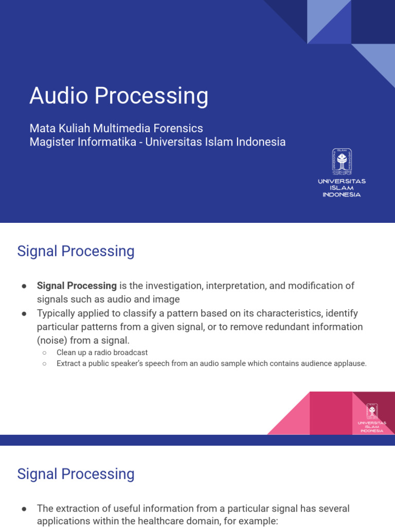 Audio Processing | PDF | Sound | Sampling (Signal Processing)