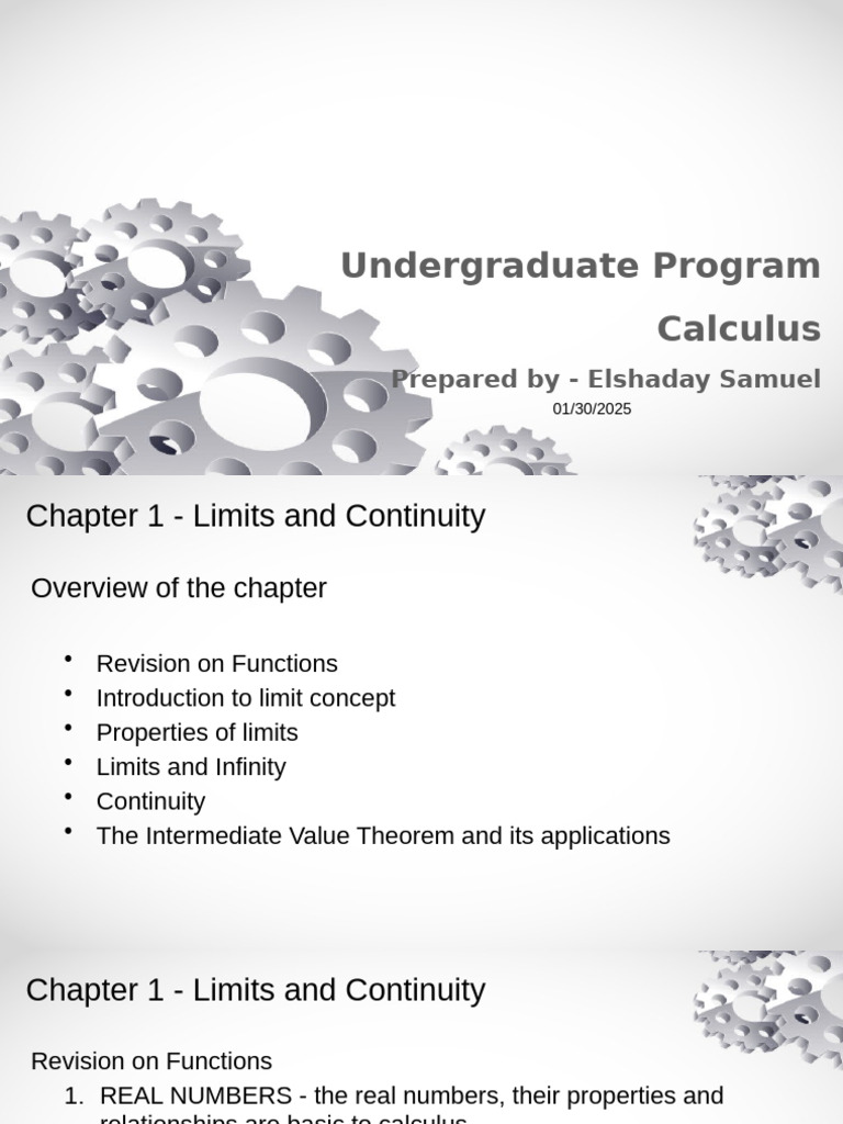 Calculus Chapter 1 (Scribd) | PDF | Interval (Mathematics) | Continuous Function
