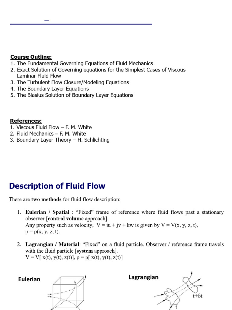 ME 6125 - Mechanics of Viscous Fluids Dr. Mohammad Mamun ME BUET | PDF | Fluid Dynamics | Viscosity