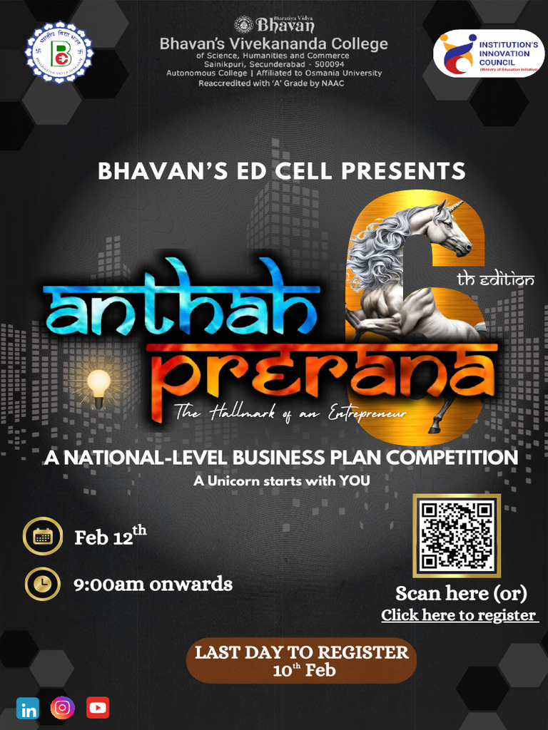 Bhavan'S Ed Cell Presents: Feb 12 9:00am Onwards Scan Here (Or) | PDF