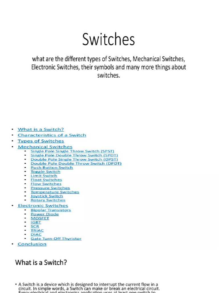 Electrical Switches | PDF