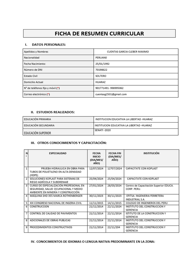 Curriculo Vitaee Cleber | PDF