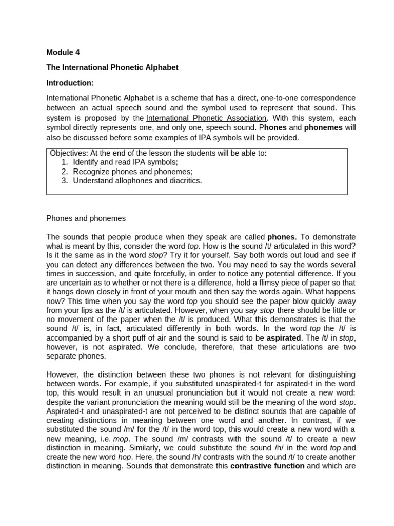 Module-4-Phonology-and-Morphology | PDF | Phoneme | Phonology