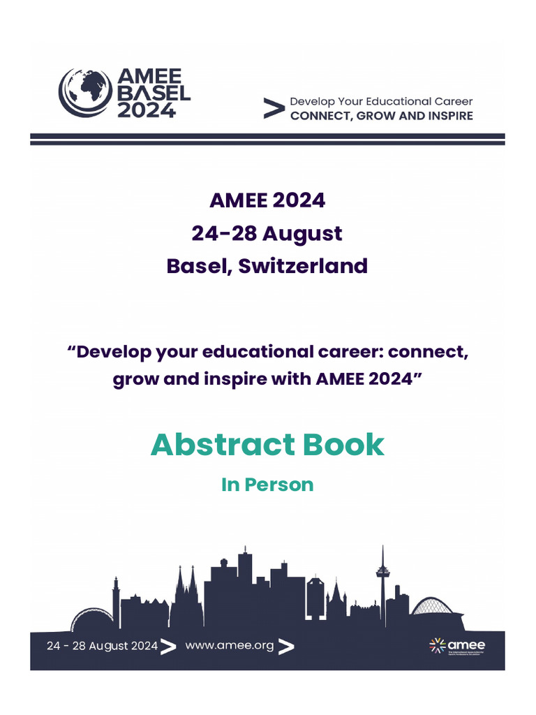 AMEE2024 Abstract Book in Person | PDF | Learning | Behavioural Sciences