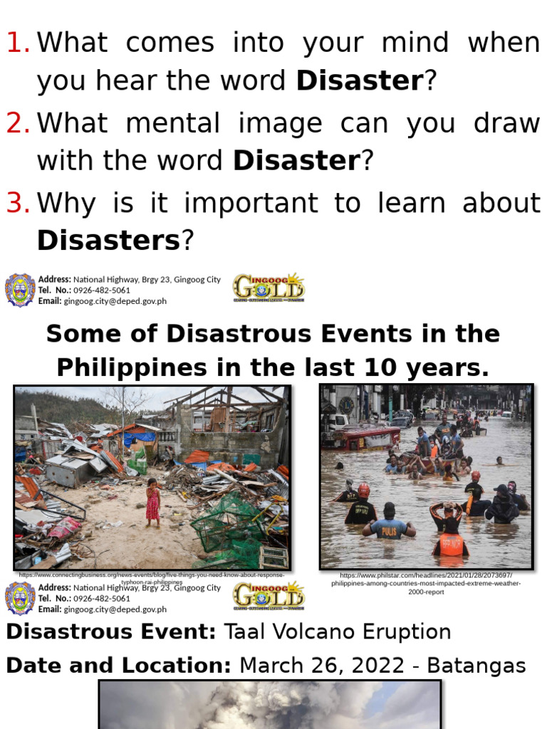 DRRR Basic of Disaster and Disaster Risk | PDF | Natural Disasters ...