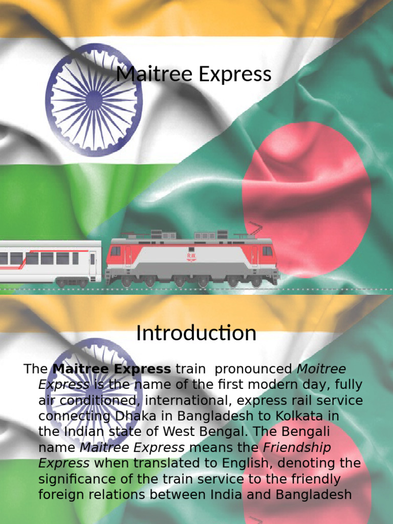 Maitree Express - PPTX Nikhil | PDF | Public Transport | Transport