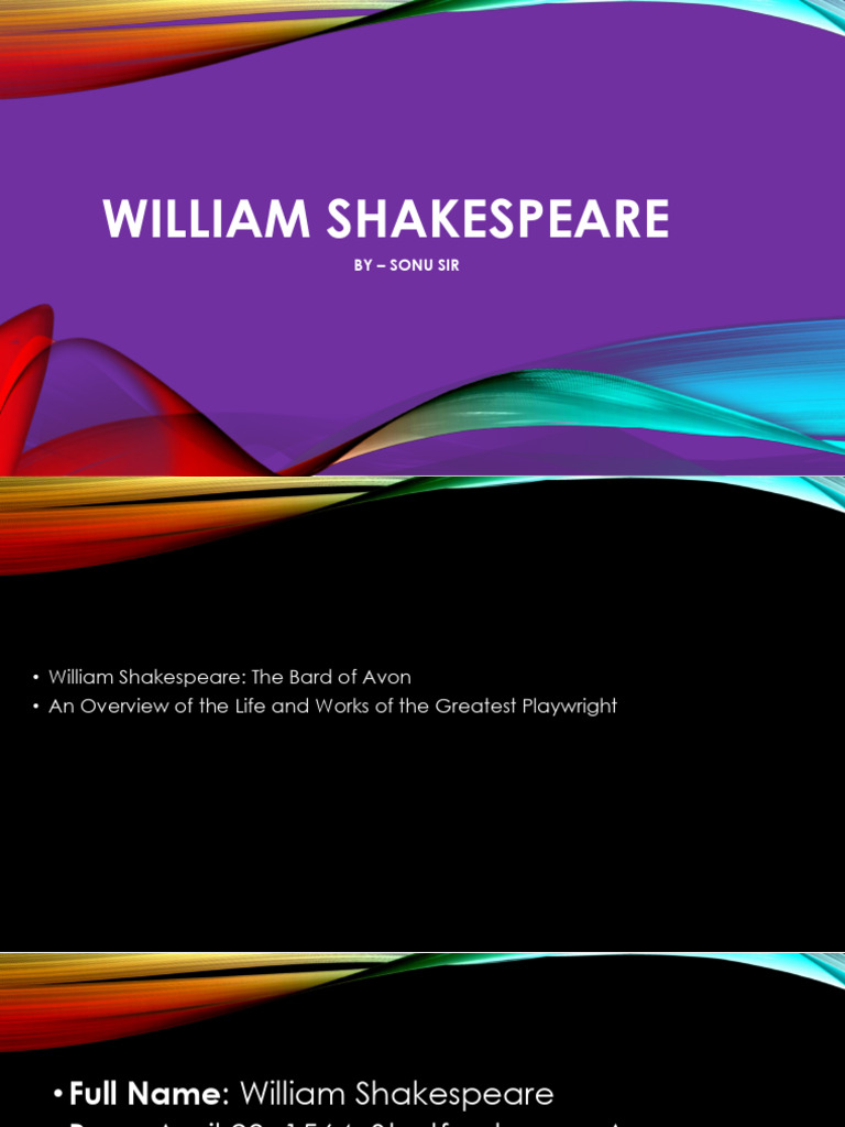 William Shakespeare by Sonu Sagar | PDF