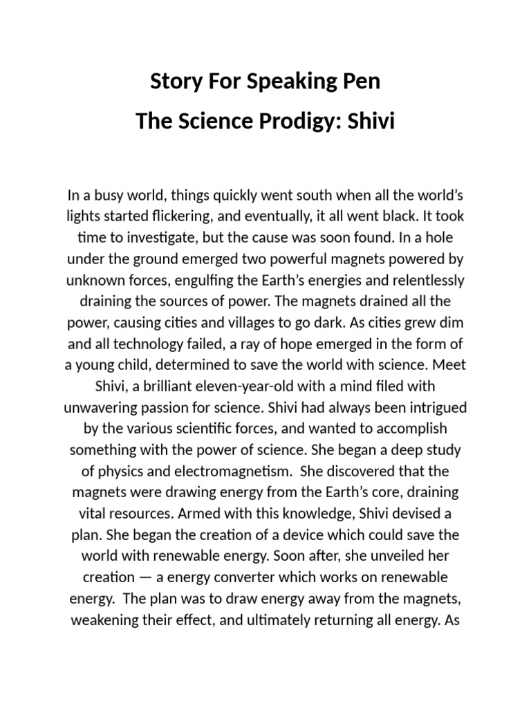 Shourya Raghuvanshi VII B Speaking Pen | PDF