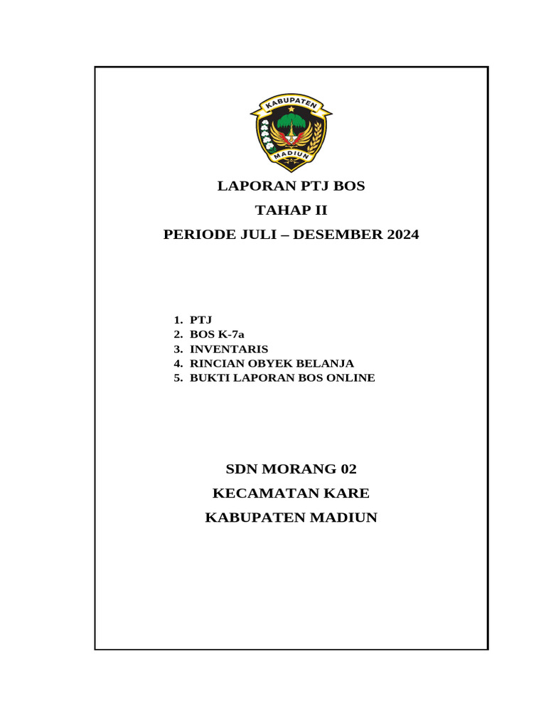 sampulPTJ BOSREG SMSTER 2 2024 | PDF