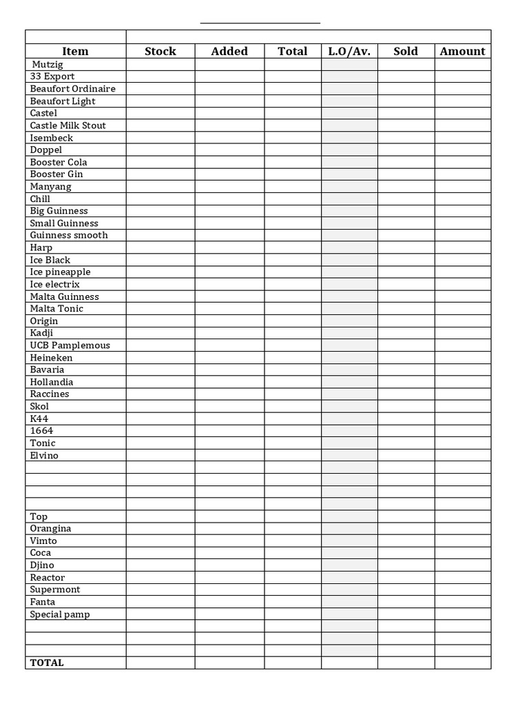 Stock Taking 01 Pdf