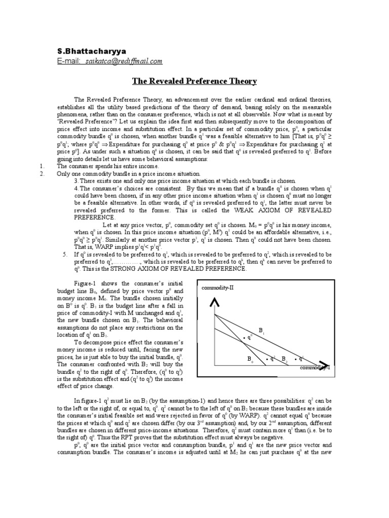 The Revealed Preference Theory | PDF | Consumers | Scientific Theories