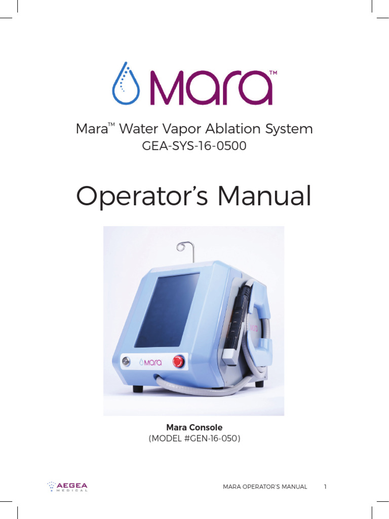 Mara Operator Manual | PDF | Uterus | Childbirth