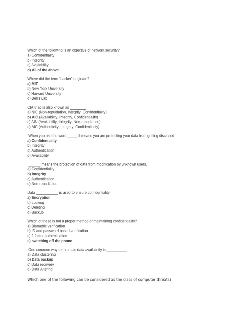INFOSEC MCQS | PDF | Malware | Computer Virus