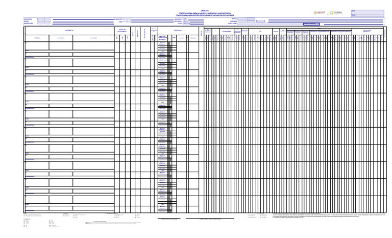 Formatos Censo Nominal Censia 2024 10-19 AÑOS | PDF | Salud pública | Vacunación