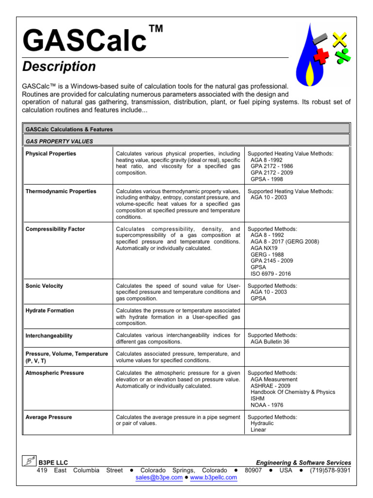 GASCalc Description | PDF | Gases | Temperature