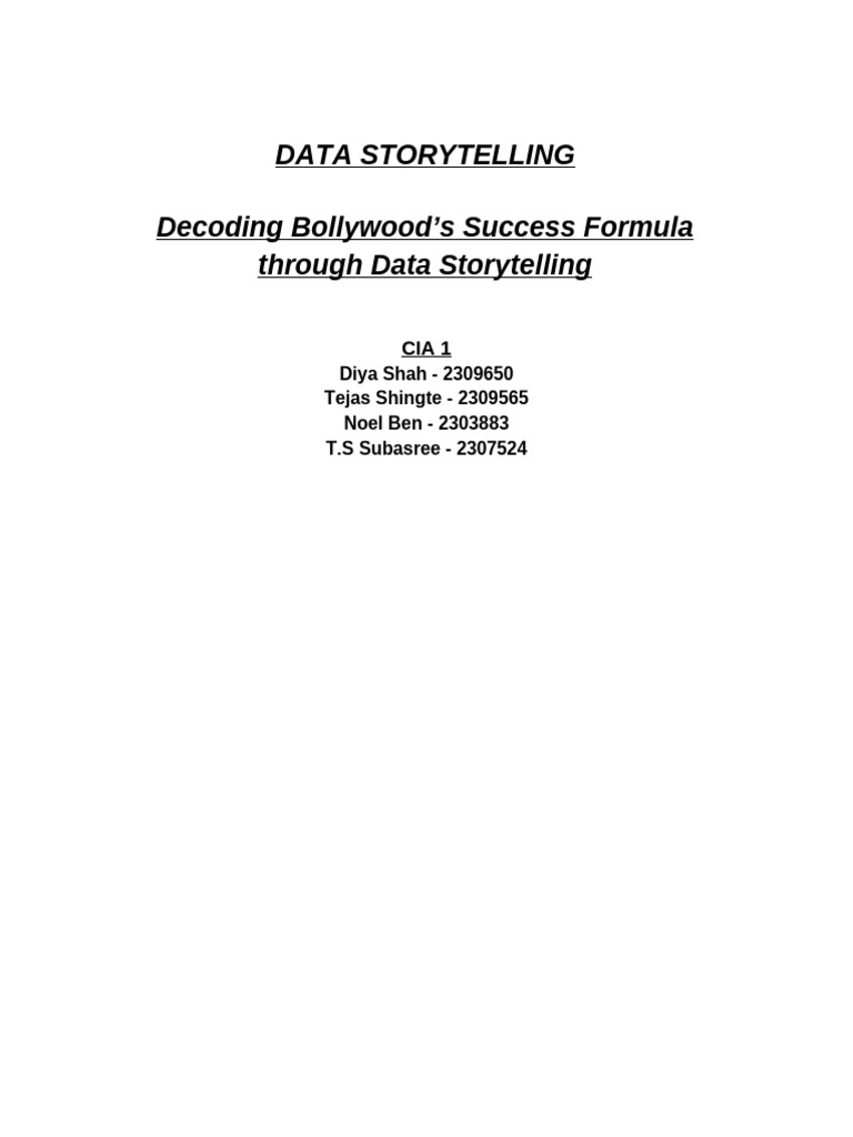 CIA 1 - 2303883 - Data Storytelling Report | PDF | Analytics | Storytelling