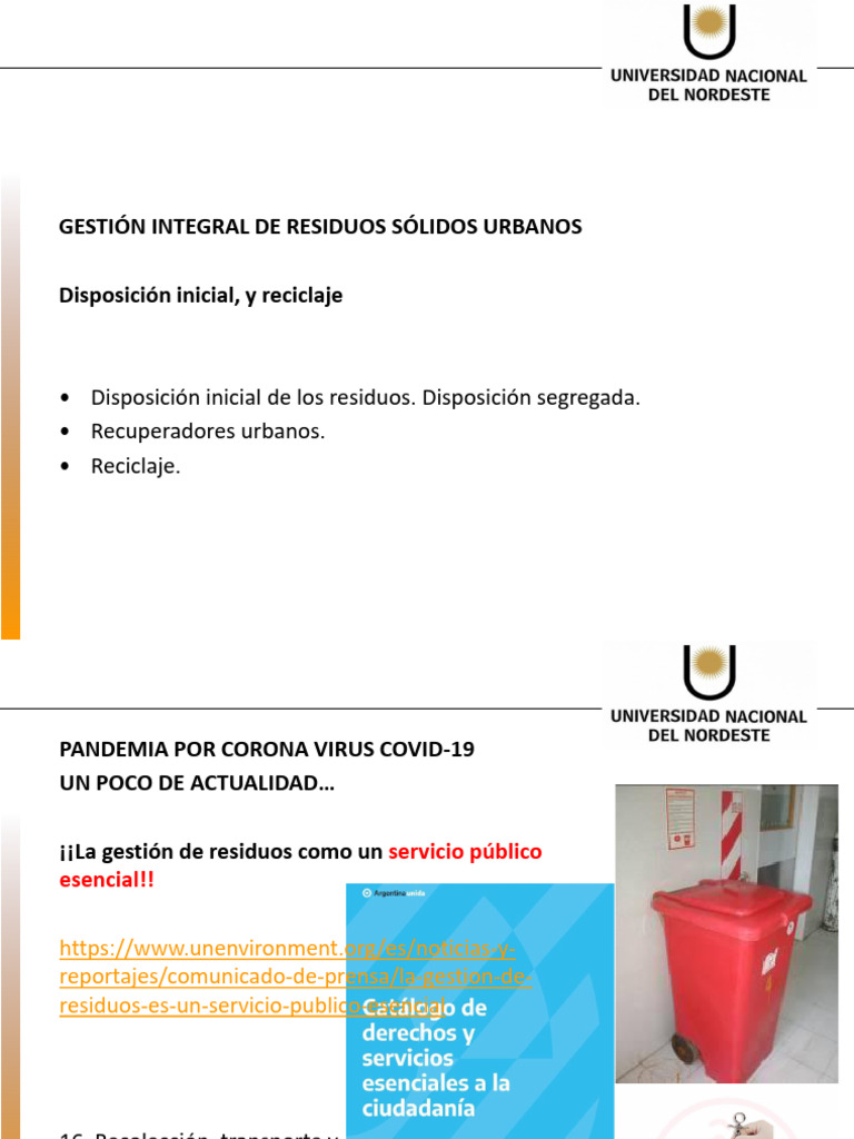 Clase 1 Parte 2 GIRSU Disposicion_inicial_y_Reciclaje | PDF | Reciclaje | Residuos
