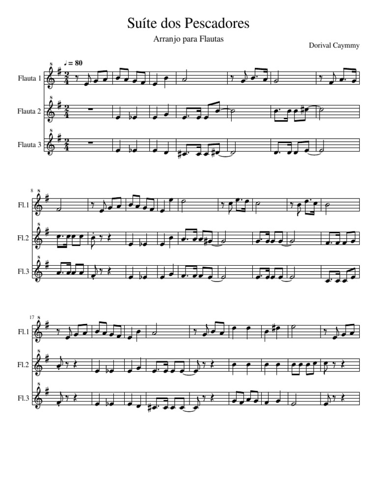 Suíte_dos_Pescadores-3 Flautas | PDF