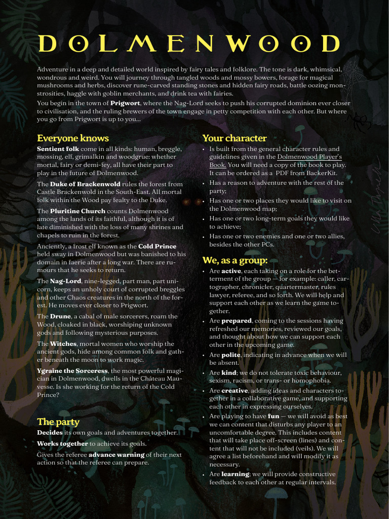 Dolmenwood One-Pager PDF | PDF