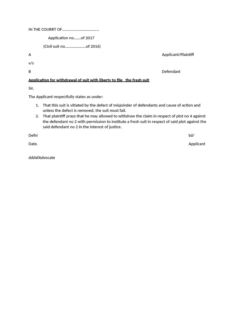 Application Withdrawl Case | PDF
