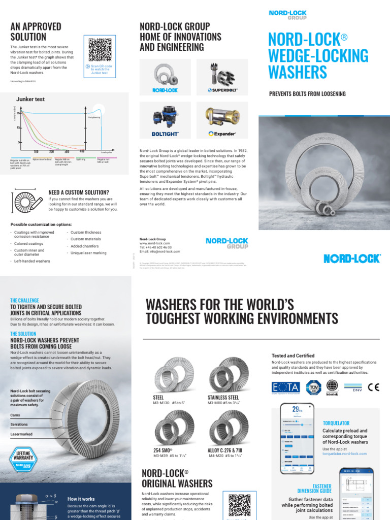Nord Lock Washers Trifold v05 en Digital | PDF | Washer (Hardware ...