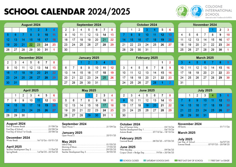 CIS Calendar 2024 2025 6 | PDF | Educational Stages | Higher Education