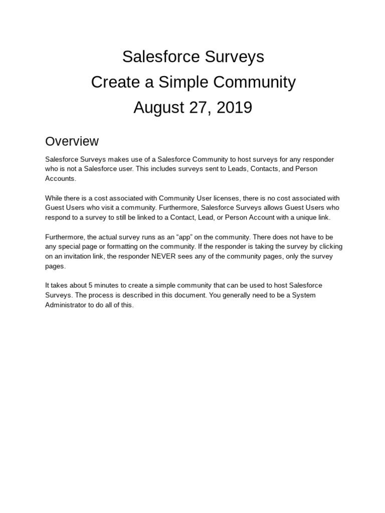 Salesforce Surveys - Simple Community | PDF | Button (Computing ...
