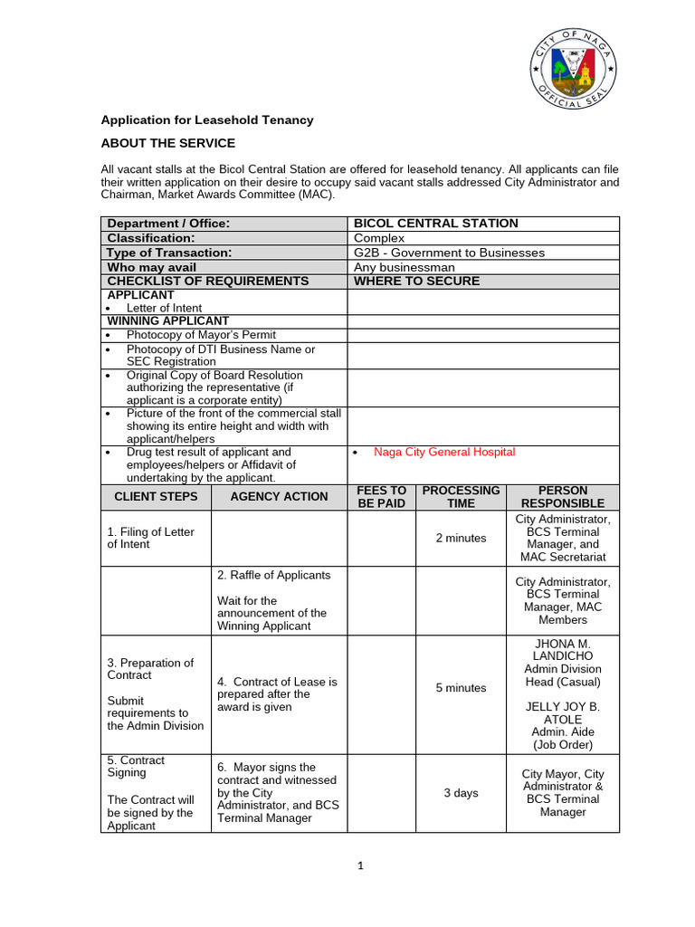 BCS Citizens Charter Service Spec 2024 Edition | PDF | Identity ...