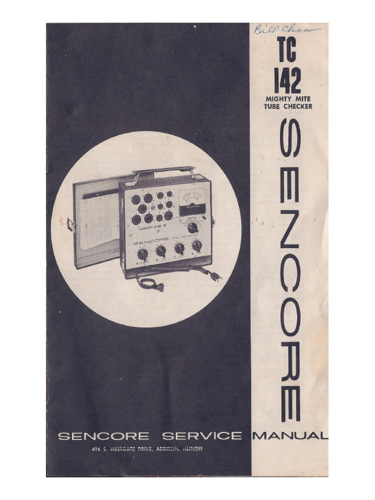 Sencore-TC-142-Service-Manual | PDF