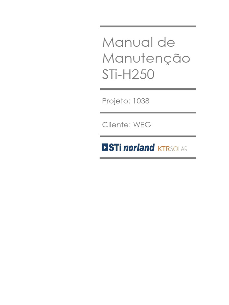 Manual de Manutenção do Tracker STI-H250 | PDF | Galvanização | Zinco