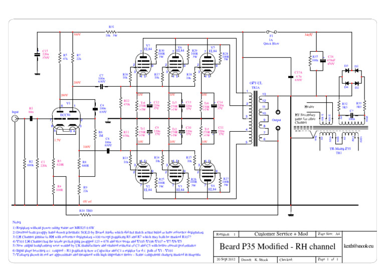Beard P35 Modified RH Channel Schematic | PDF | Electronics | Electric ...