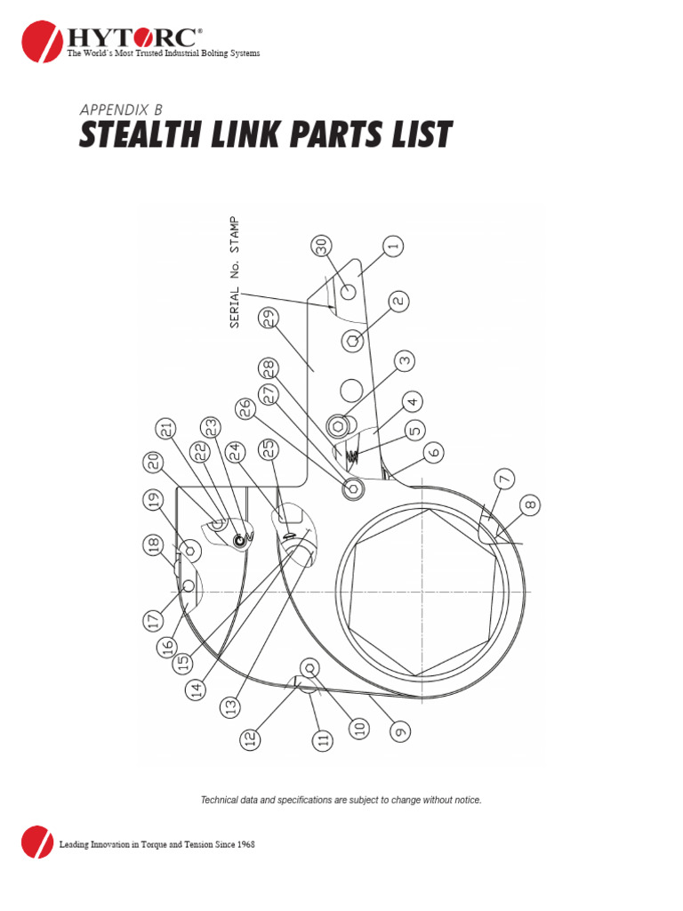 Hytorc Stealth 4 Parts Overview | PDF