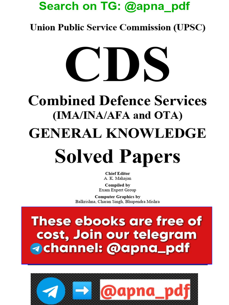 UPSC CDS General Knowledge in English | PDF