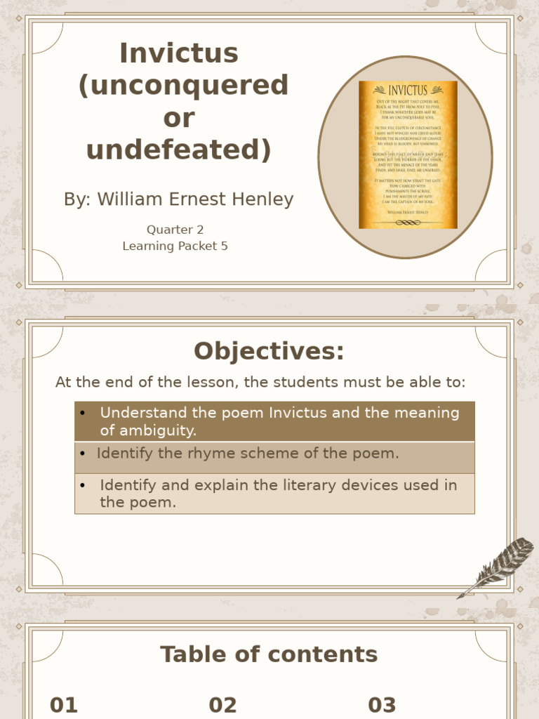 Invictus g9 Juvelie Rama | PDF | Phonaesthetics | Poetics