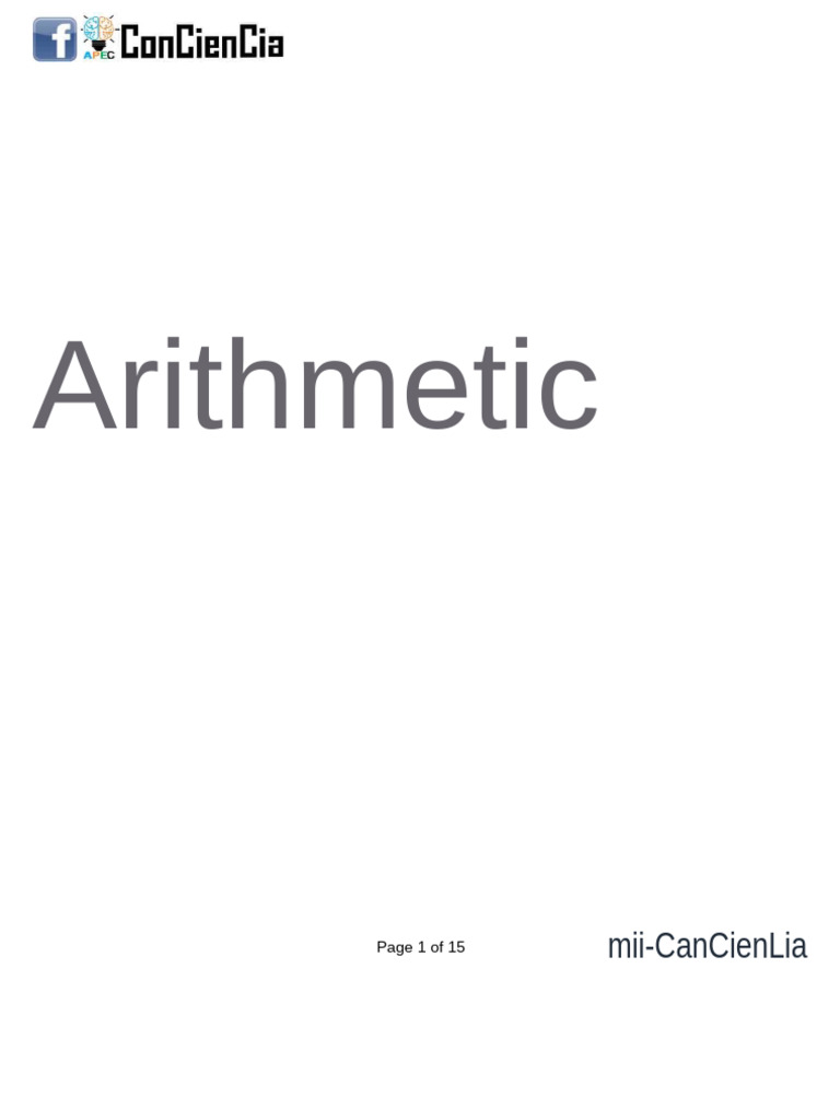 Introduction to Arithmetic Concepts | PDF | Logic | Numbers