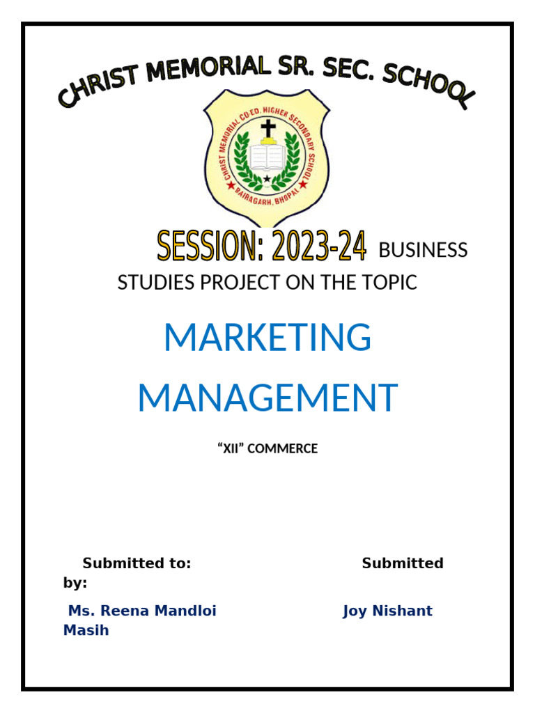 Business Studies Project On The Topic | PDF