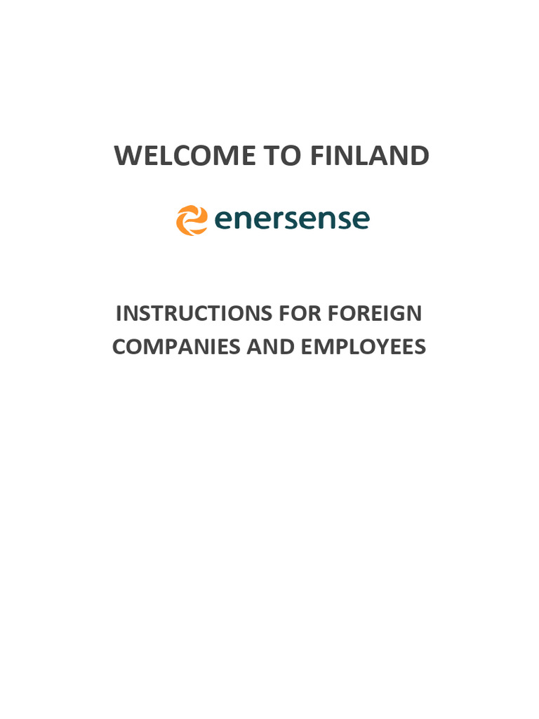 Welcome To Finland Kilpilahti | PDF | Occupational Safety And Health ...