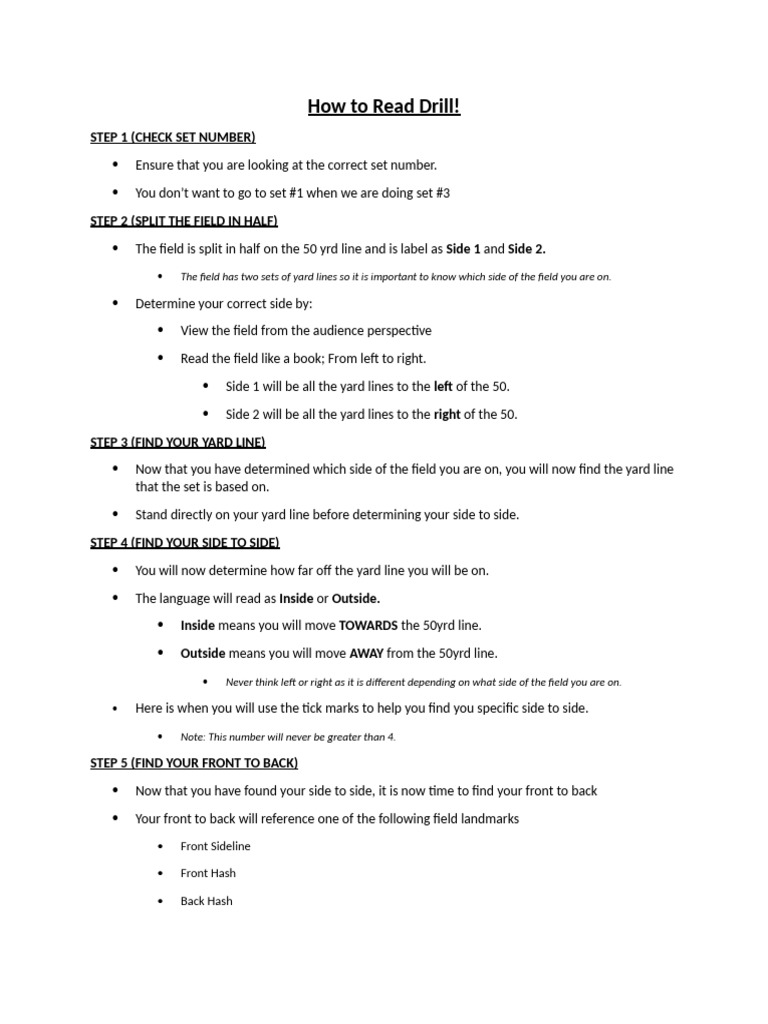 How To Read Drill | PDF