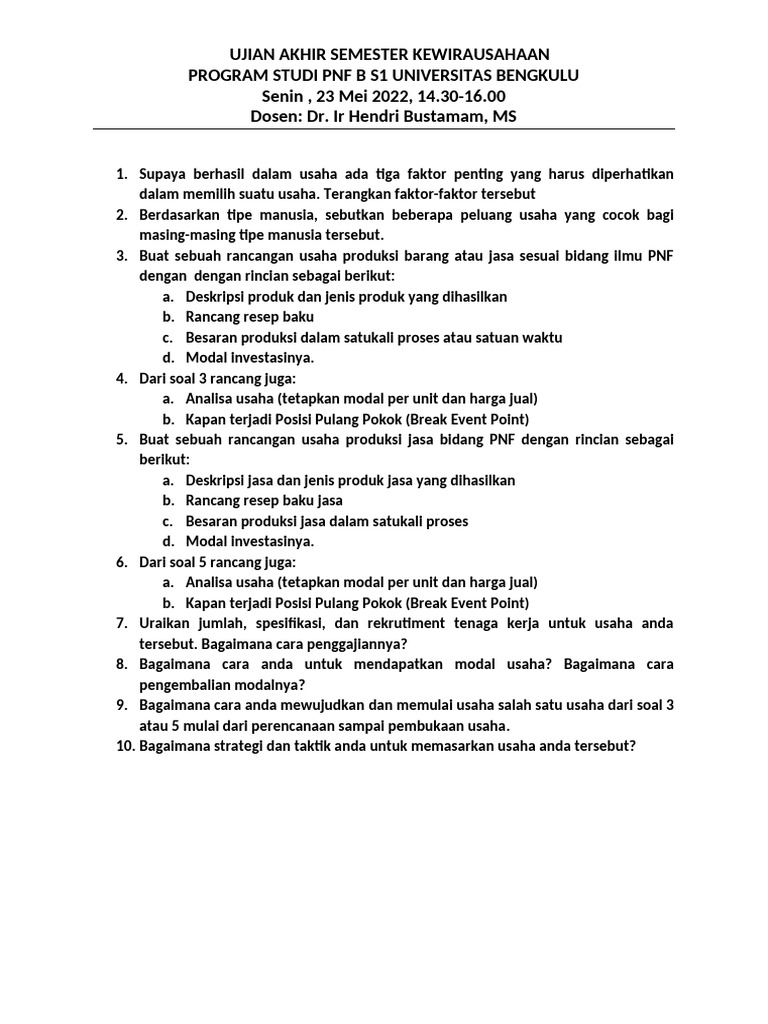 UAS PNF B 2022 | PDF